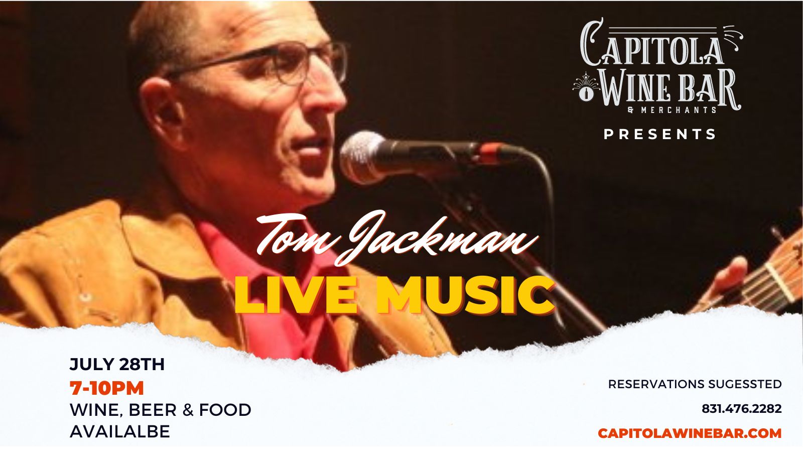 Live Music with Tom Jackman - Capitola Village